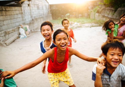 Filipino Children Helping Others